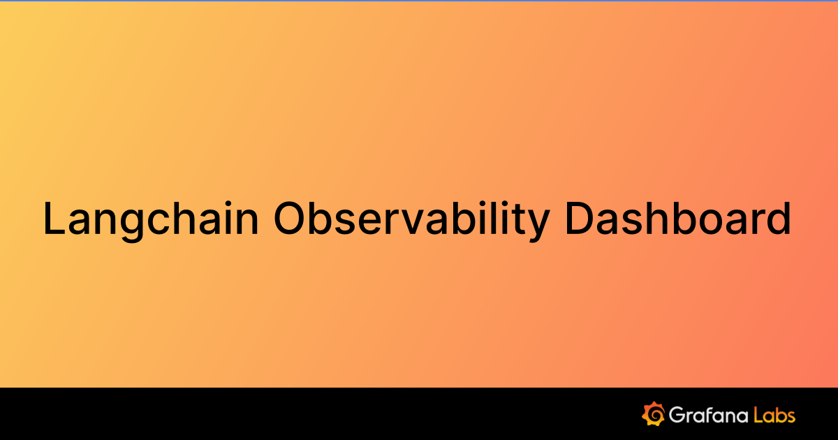 Langchain Observability Dashboard | Grafana Labs